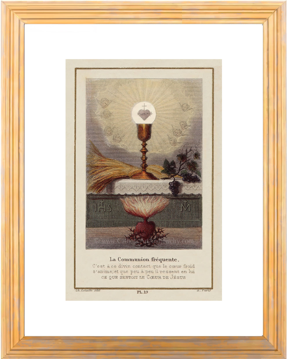 Frequent Communion – Eucharist Art – Based on Vintage Holy Card – Cath ...