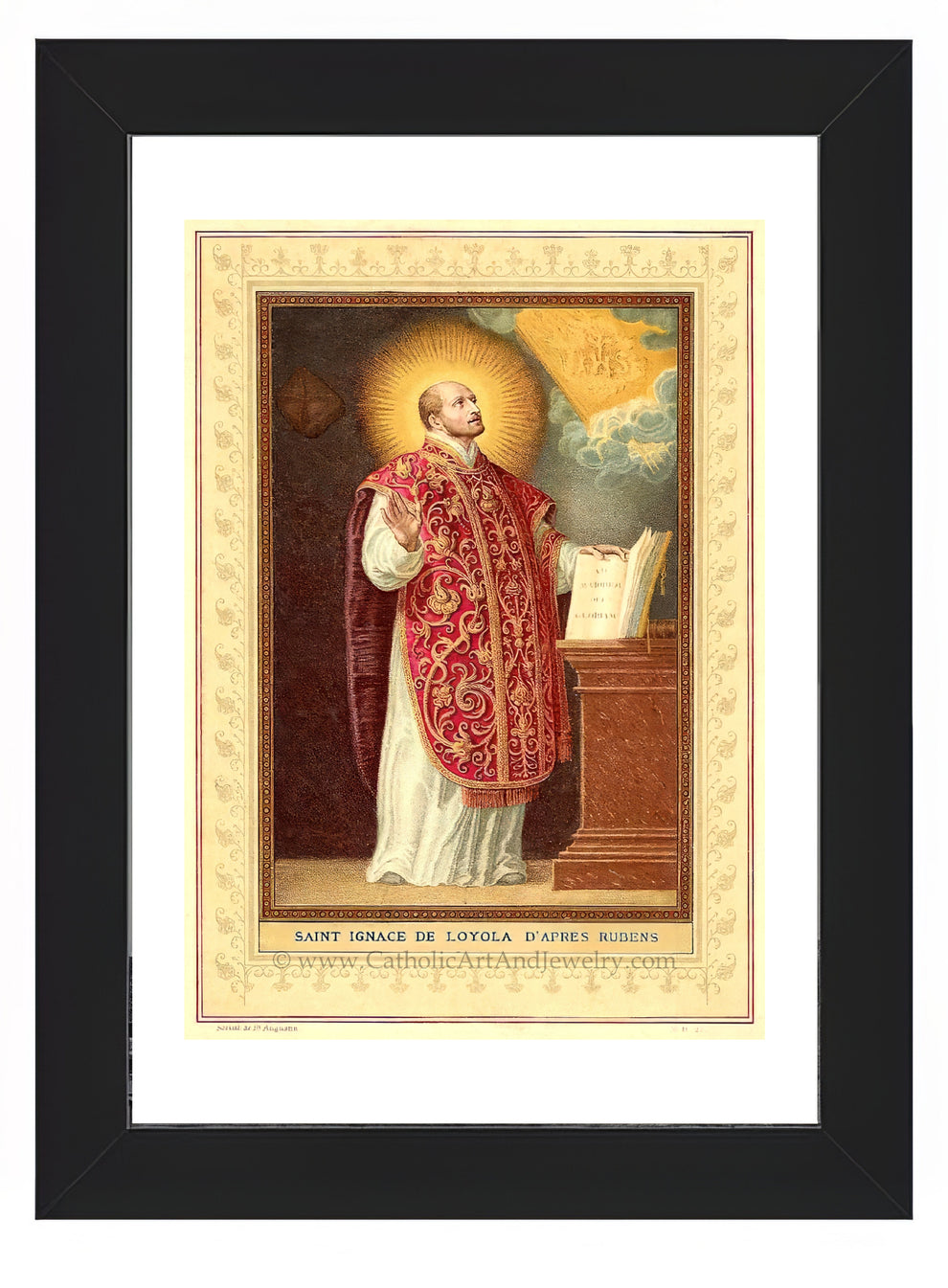 St. Ignatius of Loyola – based on a 19th Century Lithograph – After Ru ...
