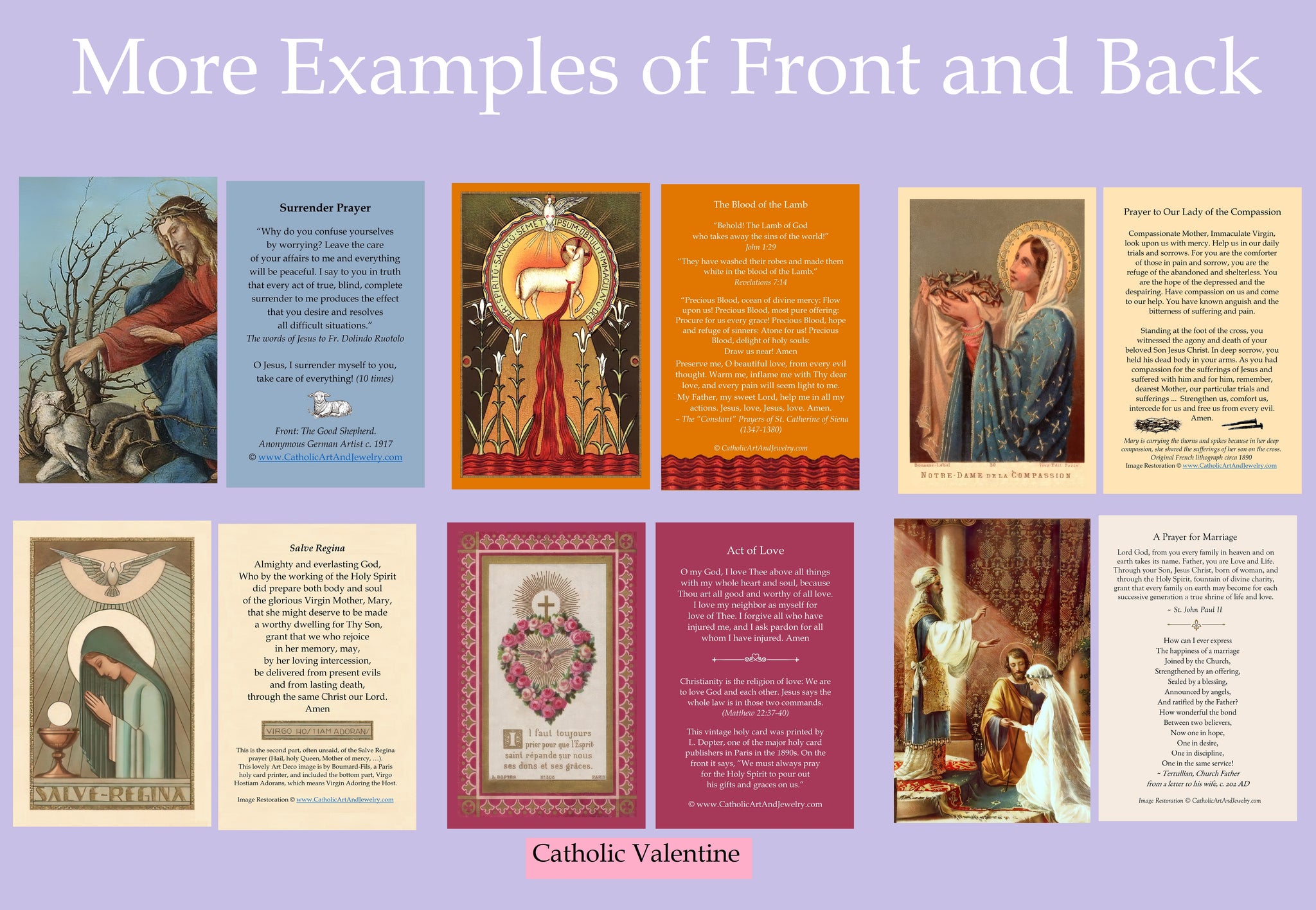 Variety Pack #1 – 50 Restored Vintage Holy Cards – Beautiful and Inspi ...