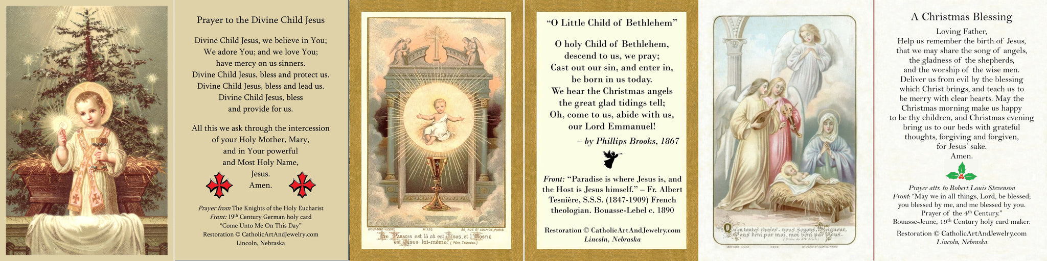 Christmas Holy Cards – Set of 48 Restored Vintage Holy Cards (2x24 ...