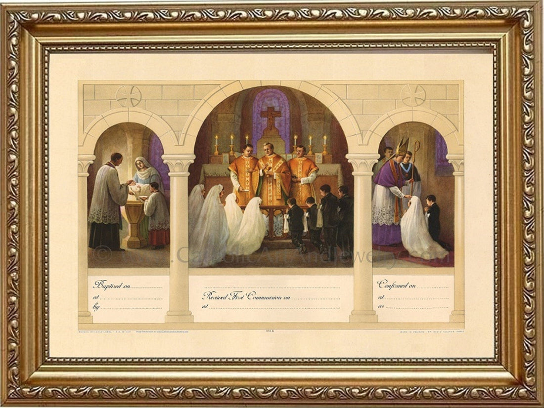 3 Sacraments Certificate – Baptism, First Communion, Confirmation – 2 ...