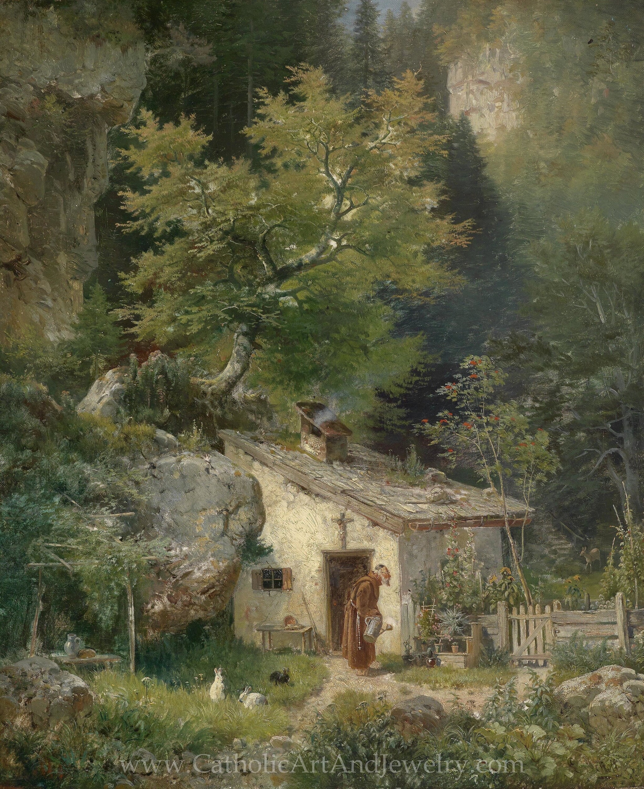 Franciscan Hermit – Ludwig Sckell – Beautiful Catholic Art – Archival ...