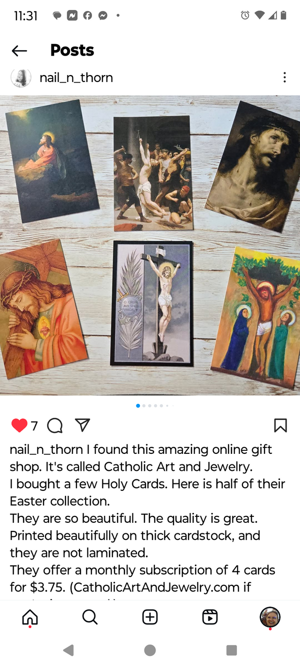 Vintage Holy Cards of the Month Series -- 4 New Cards Each Month -- On ...