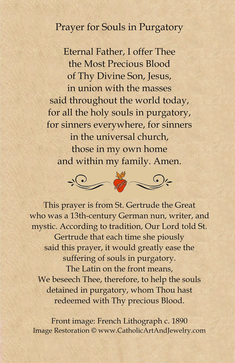 Prayer for the Holy Souls in Purgatory – St. Gertrude's Prayer – Resto ...
