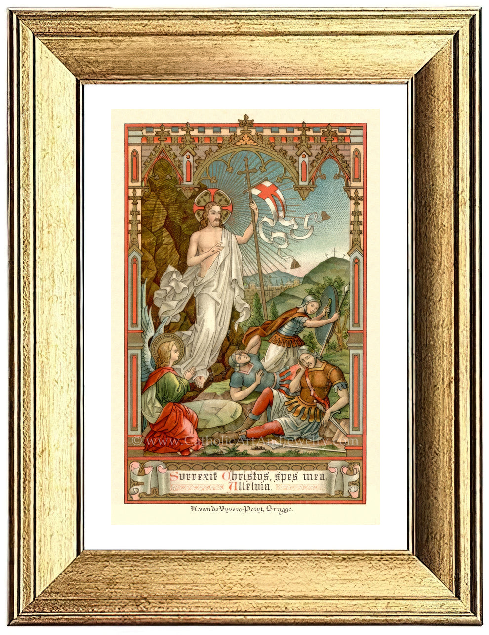 Resurrection of Christ – based on a Vintage Holy Card – Catholic Art P ...