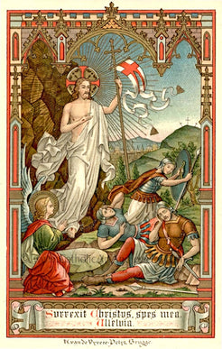 Resurrection of Christ – based on a Vintage Holy Card – Catholic Art P ...
