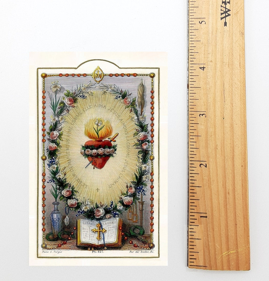 Rosary Holy Card – pack of 10/100/1000 – Restored Vintage Holy Card ...