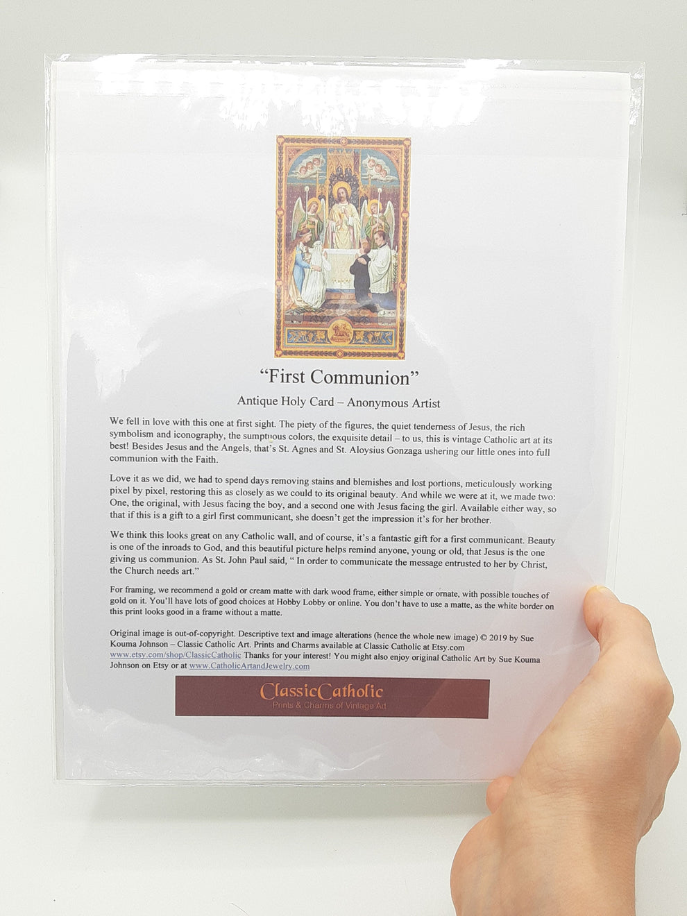 First Communion / Jesus Gives Eucharist – Based on Vintage Holy Card ...