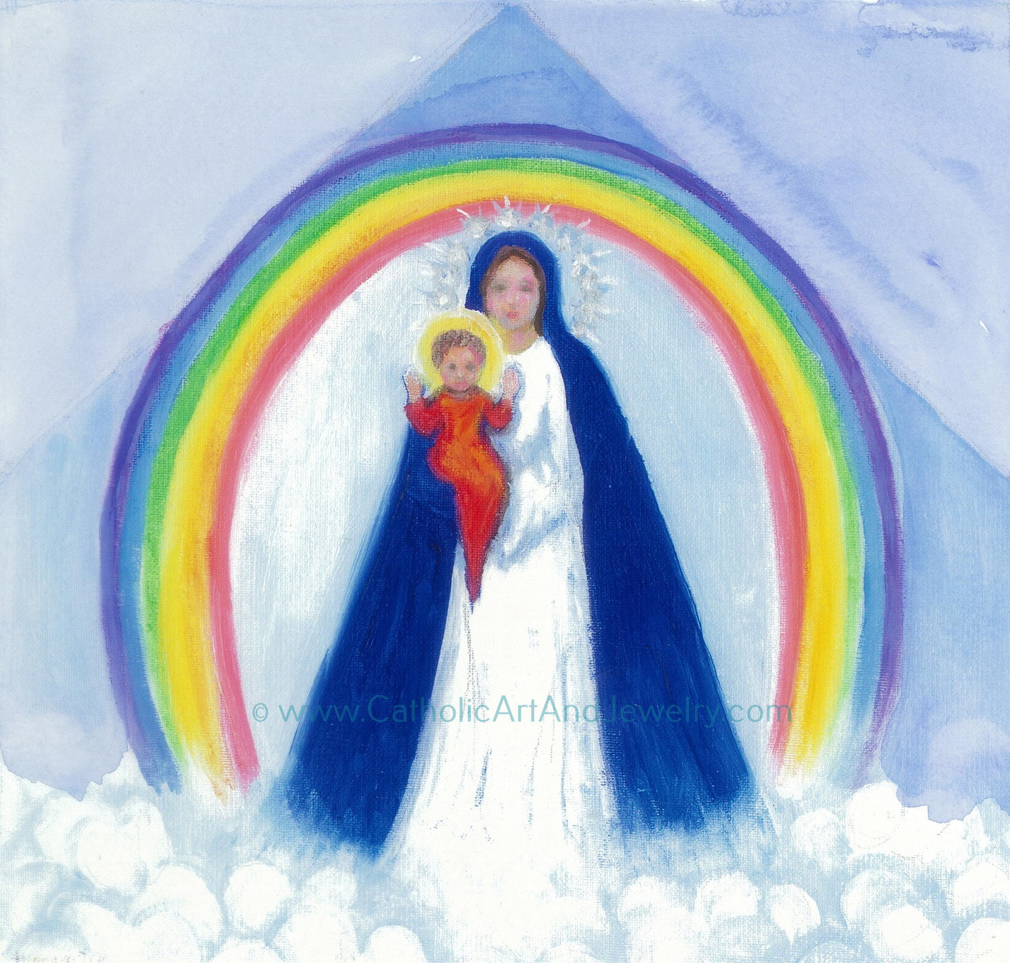 Our Lady of the Rainbow Art Print – Catholic Art and Jewelry