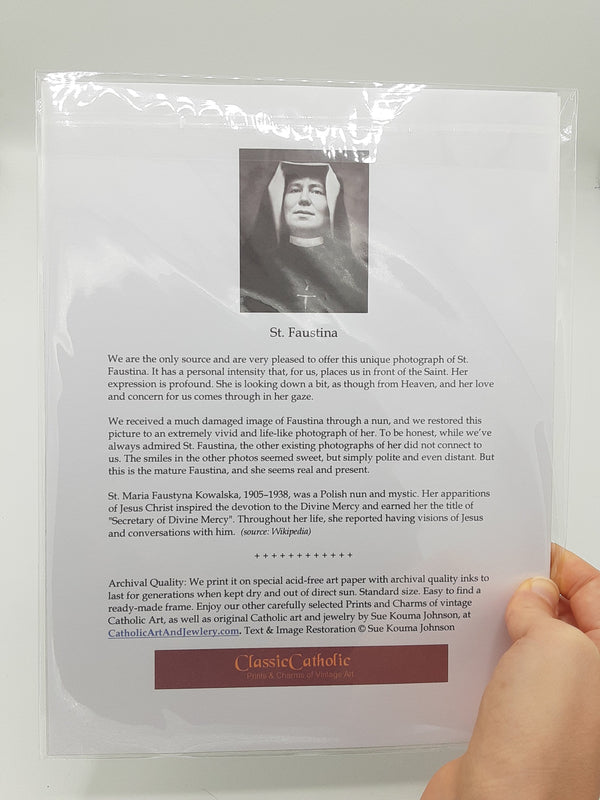St. Faustina – Exclusive Photo – 3 sizes – Catholic Art Print – Archiv ...
