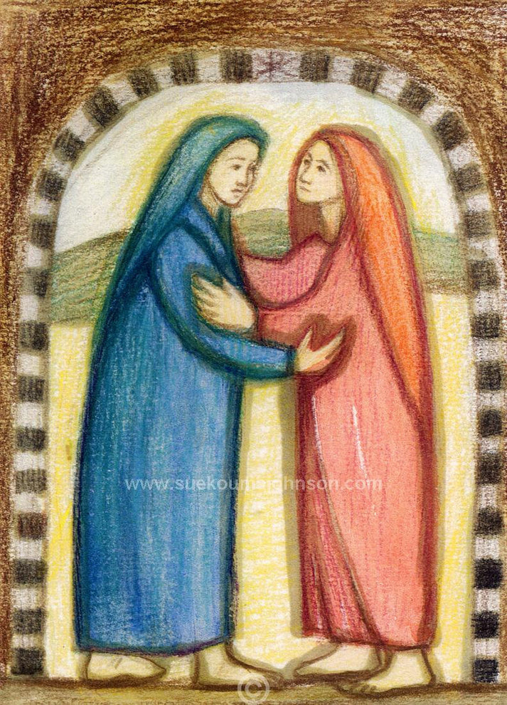 Visitation Art Print – Catholic Art and Jewelry